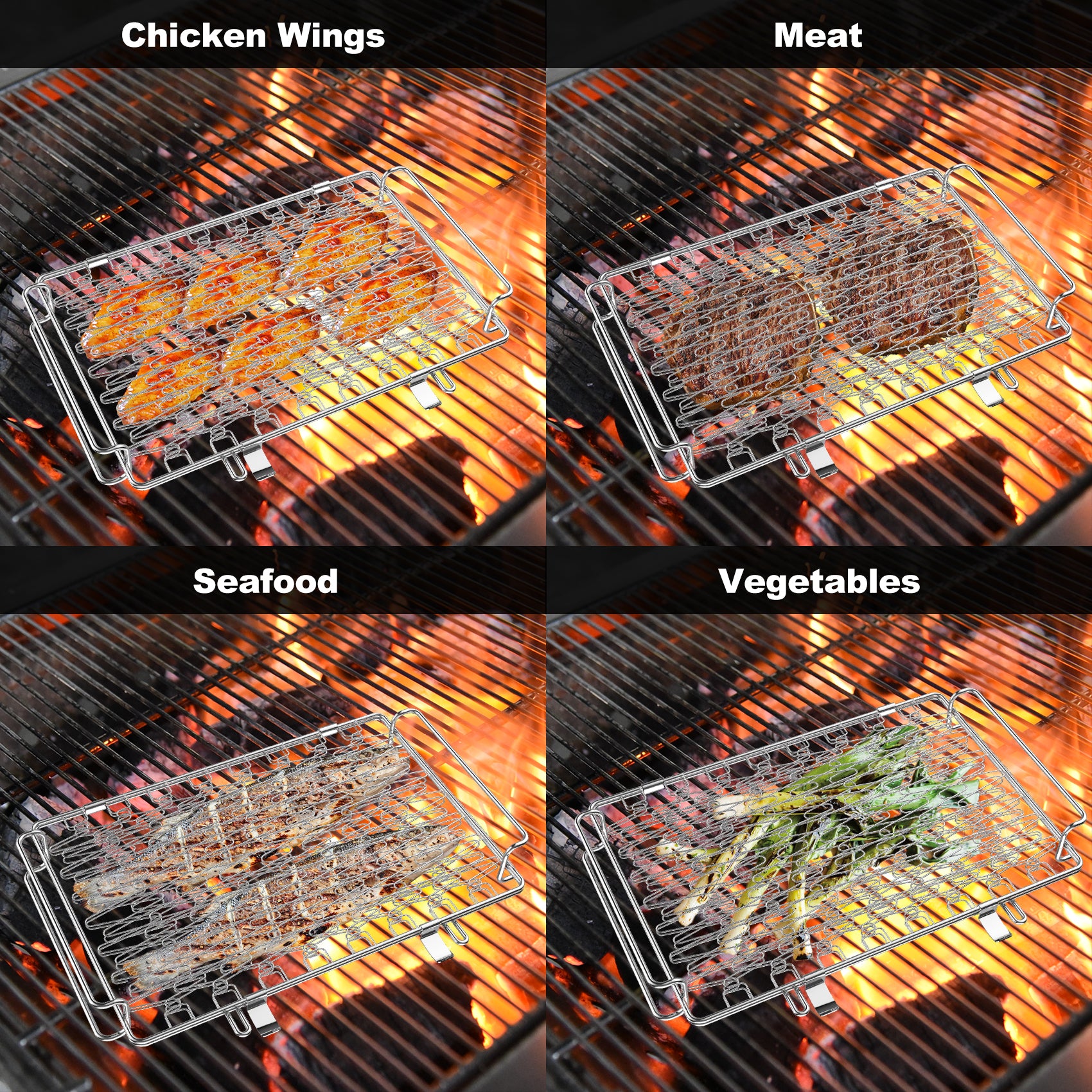 only fire Stainless Steel Mesh Grilling Basket – OnlyFire